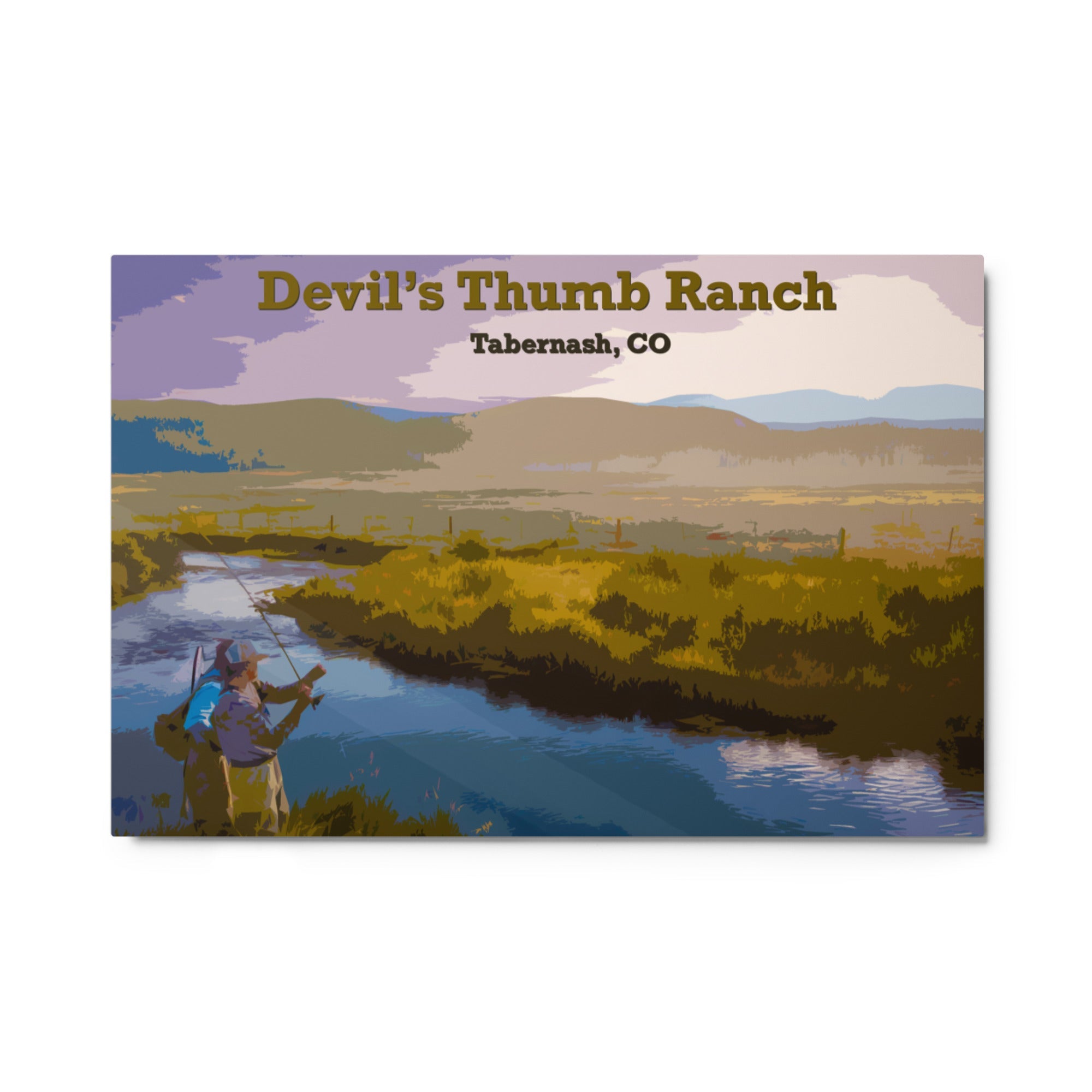 DTR Retro Fyfishing Metal prints – 2 Mountains 2 Streams